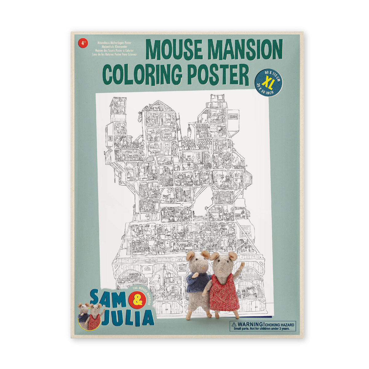 Mouse Mansion Coloring Poster | Sam & Julia | The Mouse Mansion