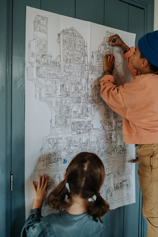 Mouse Mansion Coloring Poster | Sam & Julia | The Mouse Mansion